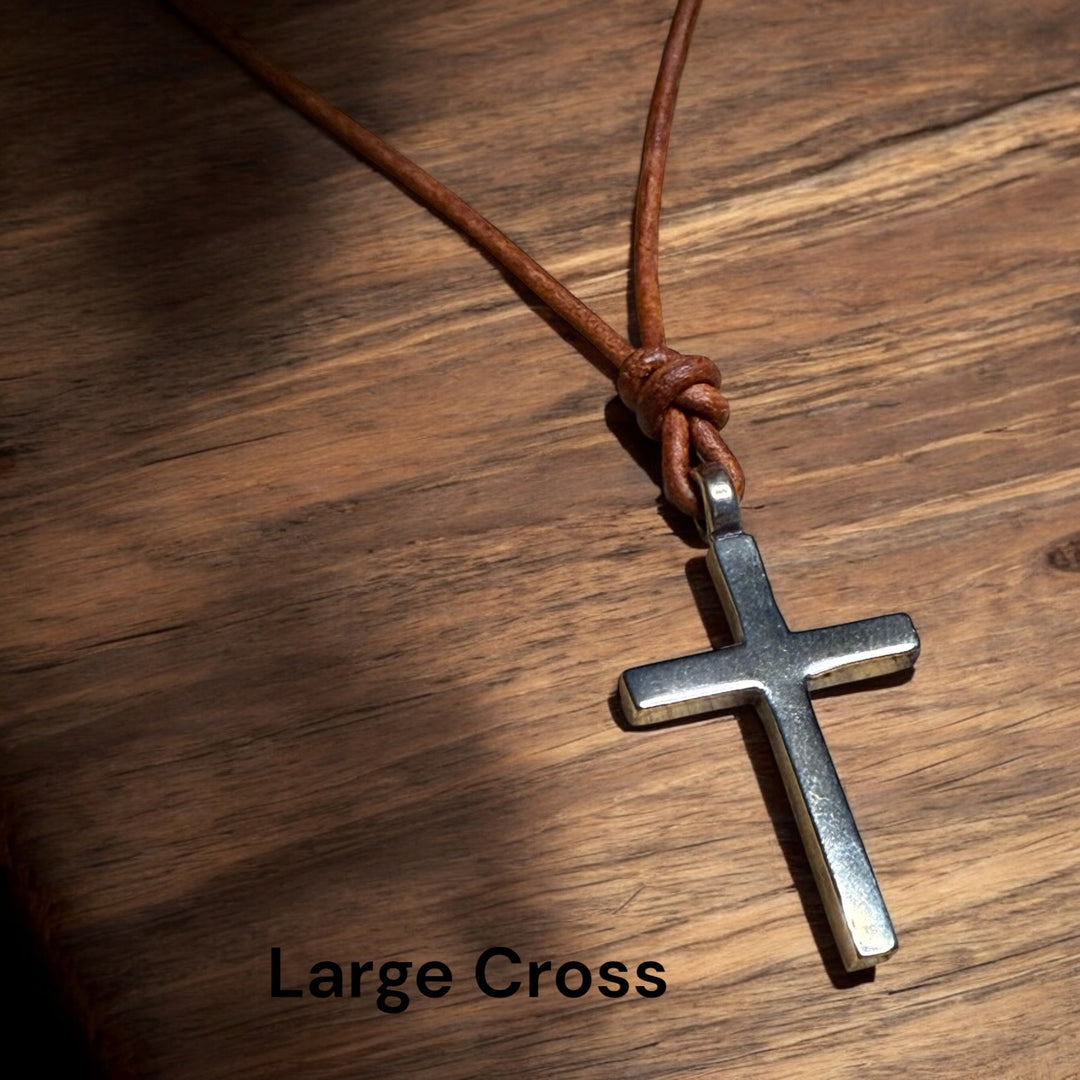 FAITH Classic Cross Leather Bracelet - Red Bronze HONOR EMBLEM – FORGED ...